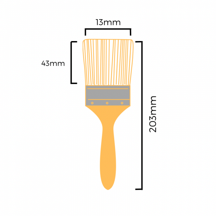 Brocha 1 1/2" amarilla. Covo
