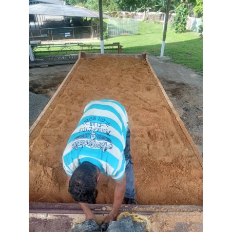 👉 Arena para piso amarilla/negra por metro