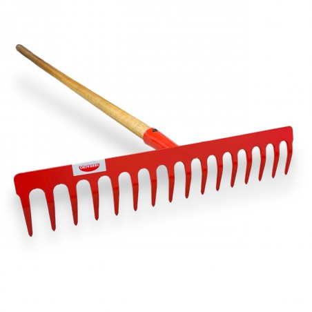 Rastrillo metálico de 16 dientes con cabo. Herreagro